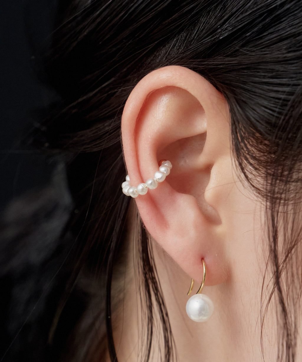 Baroque Pearl Ear Cuff | Small plier cuff mail order shop for highly ...