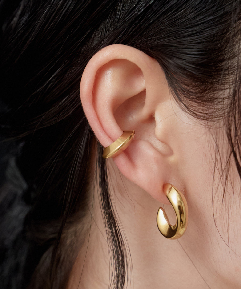 Disc Hoop Ear Cuff [Stainless] | Adult petit plier cuff mail order shop ...