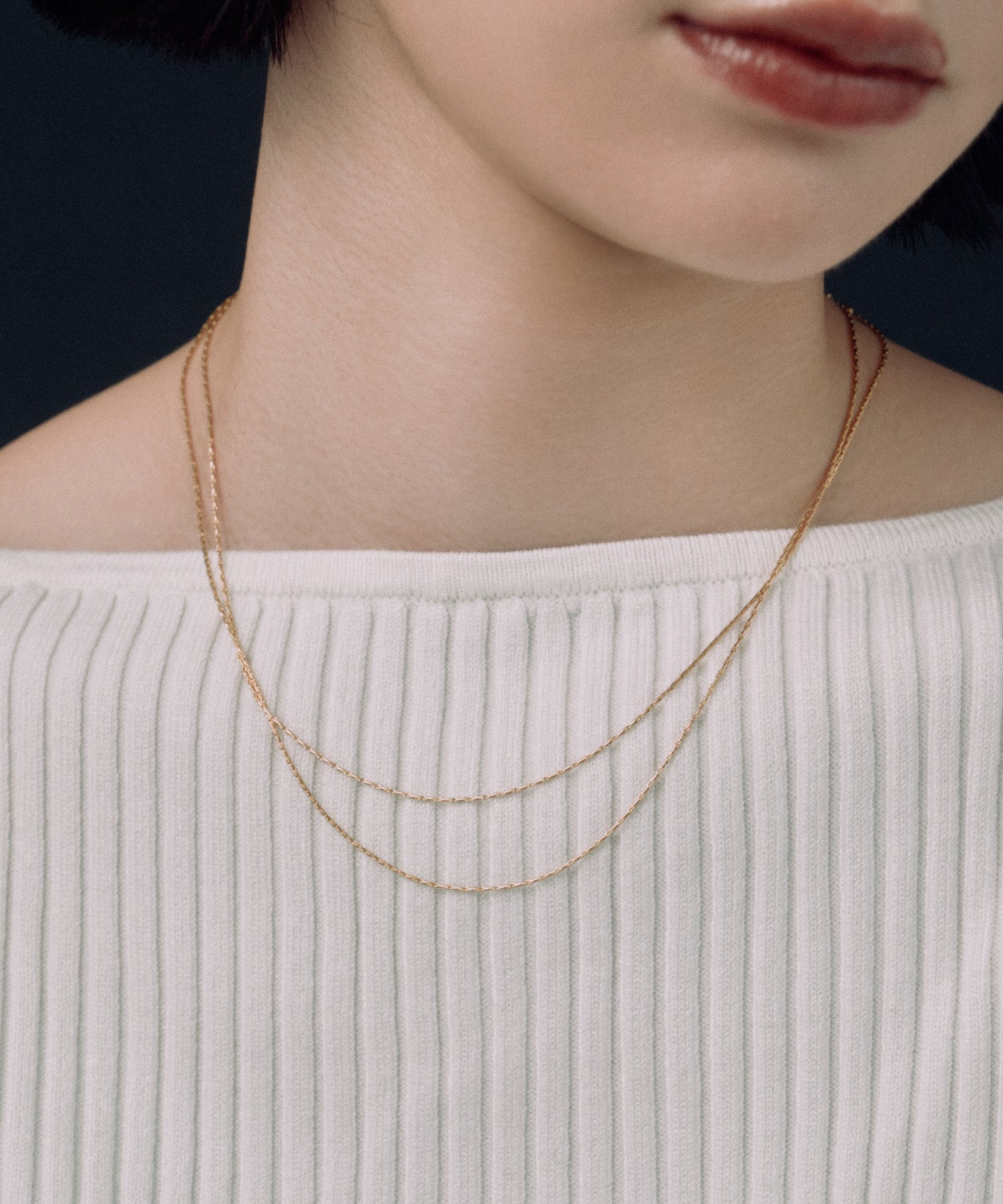 Overlap Chain Necklace 2 set[Stainless] | 大人のネックレス通販ショップ - novice